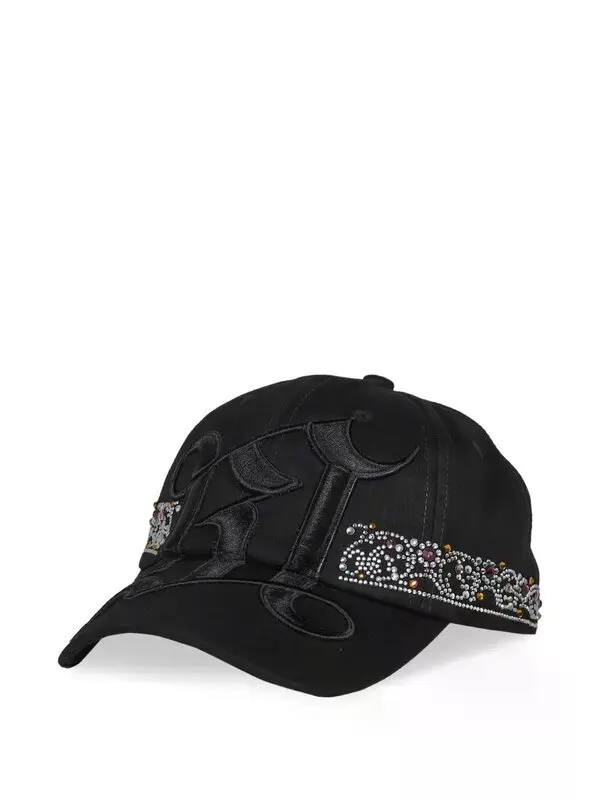 BOSSUP Rhinestone-embellished Embroidered Baseball Cap