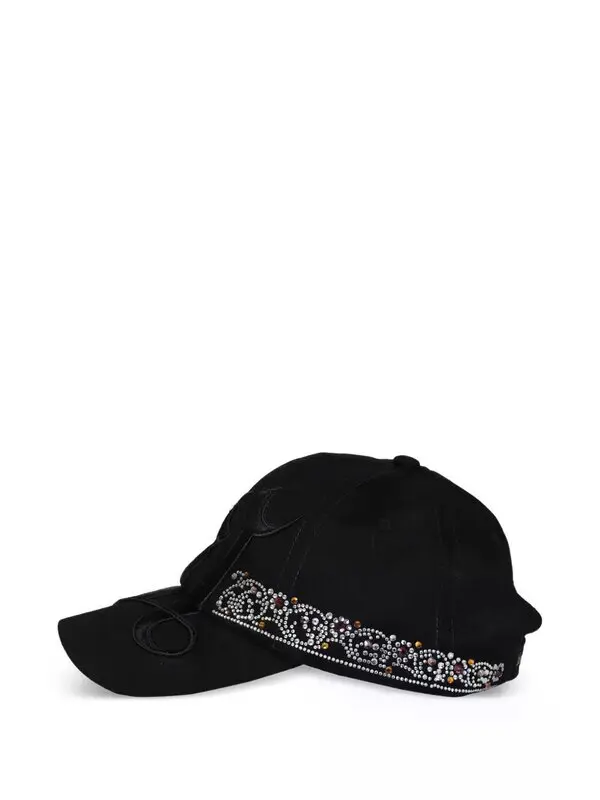 BOSSUP Rhinestone-embellished Embroidered Baseball Cap