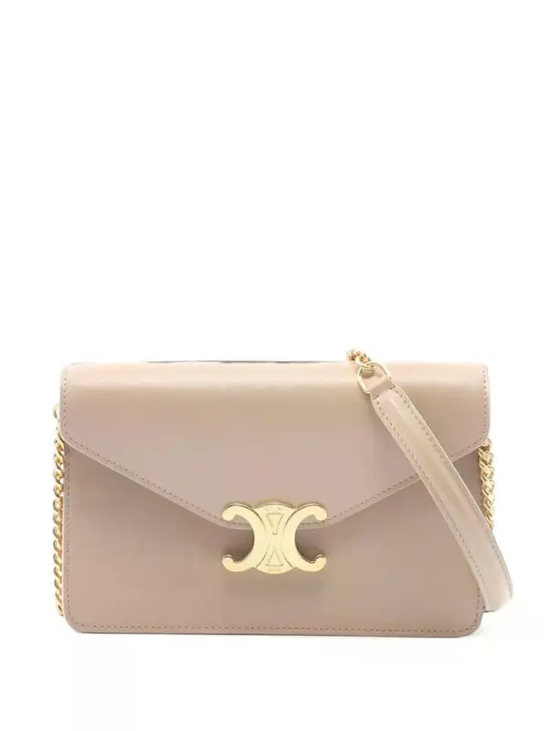 Celine Margo Triomphe Chain Shoulder Bag - Neutrals