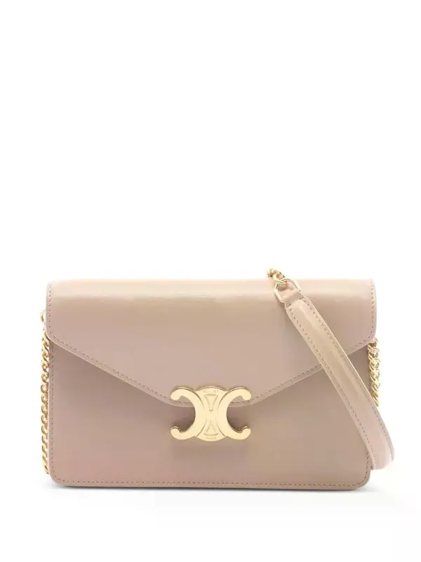 Celine Margo Triomphe Chain Shoulder Bag - Neutrals