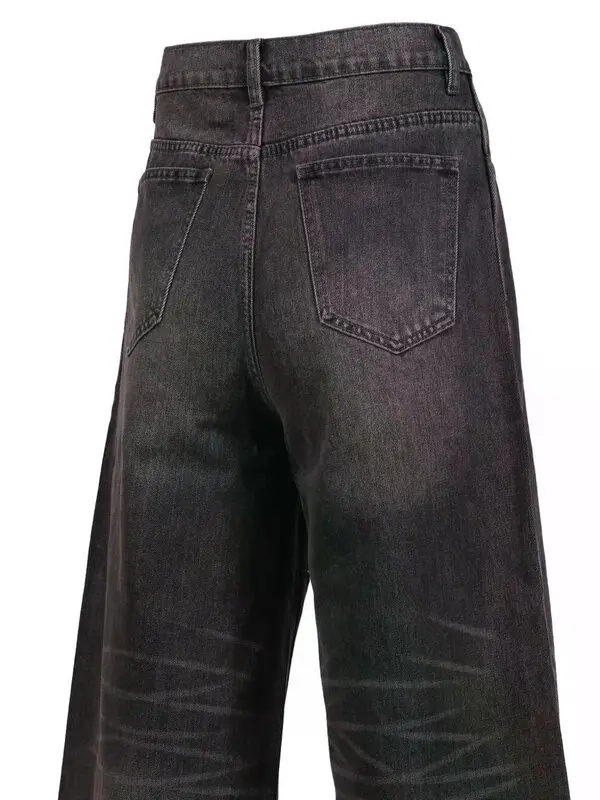 BOSSUP Swarovski Crystal-embellished Baggy Jeans