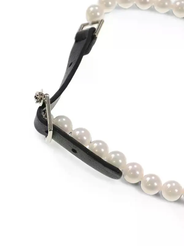 YELLOWSWALLOW Pearl-embellished Buckle-fastening Necklace