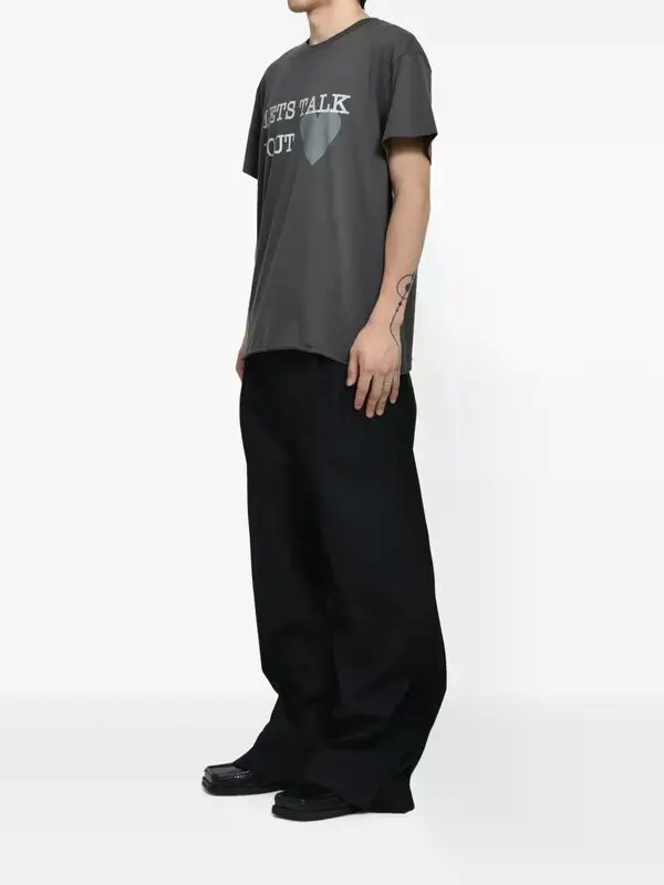 CEDARWOOD Slogan-print Cropped T-shirt