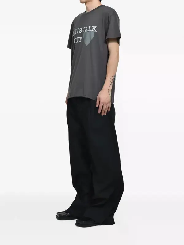 CEDARWOOD Slogan-print Cropped T-shirt