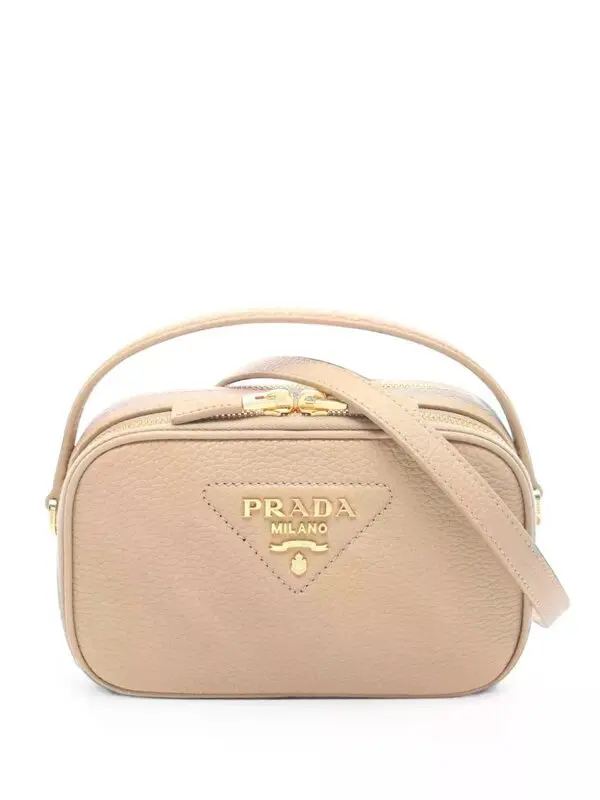 Prada 2020s Logo-plaque Leather Shoulder Bag