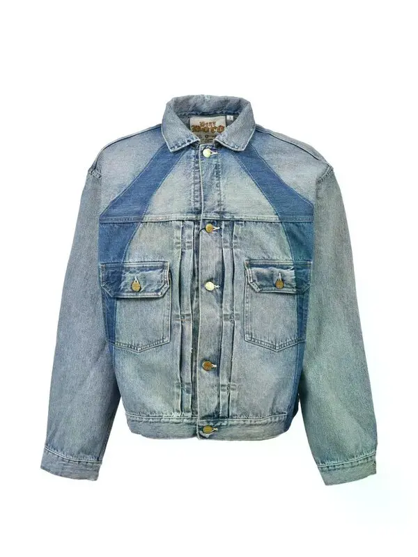 DEAR BORO 1985 Faded-effect Paneled Denim Jacket