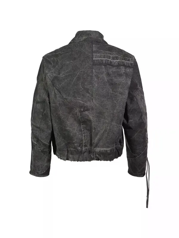 UNDER THE SIGN Patchwork Waxed-cotton Bomber Jacket