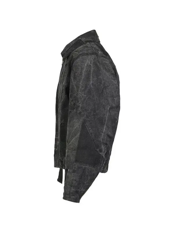 UNDER THE SIGN Patchwork Waxed-cotton Bomber Jacket