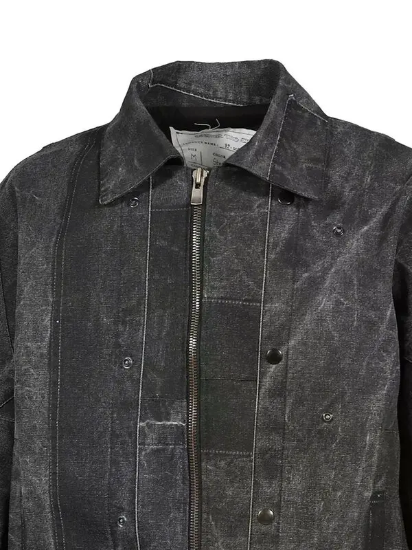 UNDER THE SIGN Patchwork Waxed-cotton Bomber Jacket