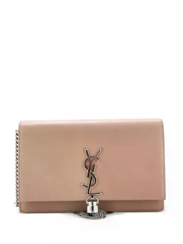 Saint Laurent Leather Crossbody Bag - Neutrals