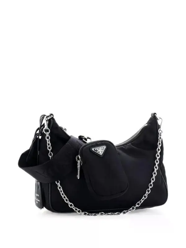 Prada Re-edition 2005 Tessuto Small Crossbody Bag - Black
