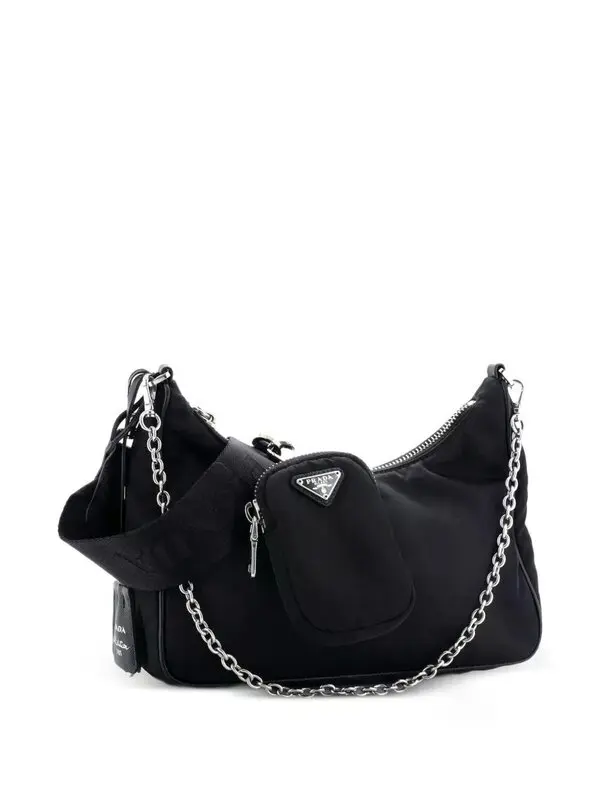 Prada Re-edition 2005 Tessuto Small Crossbody Bag - Black