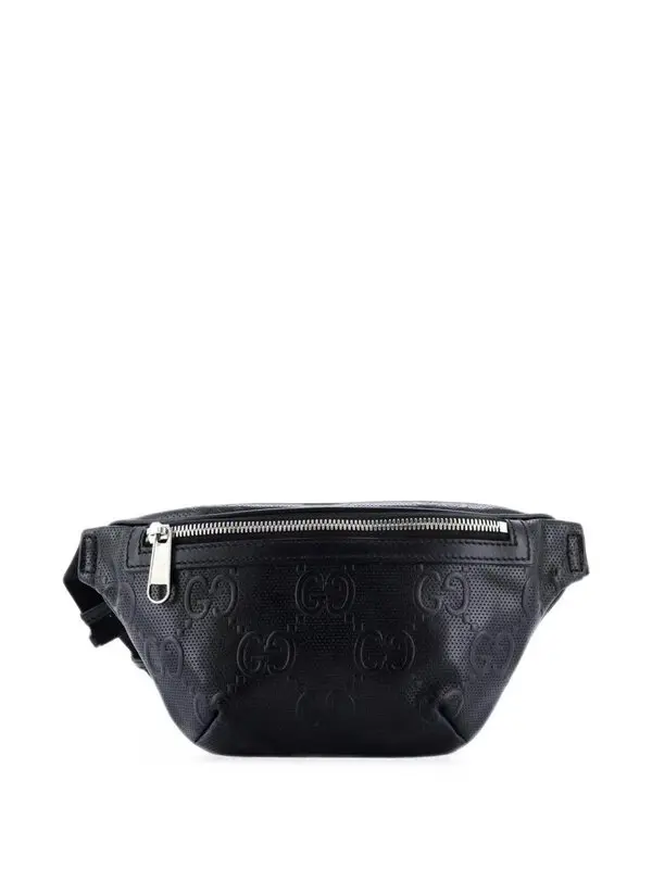 Gucci Gg Embossed Perforated Leather Small Belt Bag