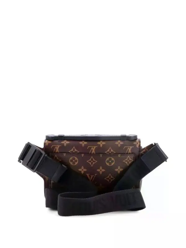 LOUIS VUITTON S Lock Sling Bag Macassar Monogram Canvas Belt Bag