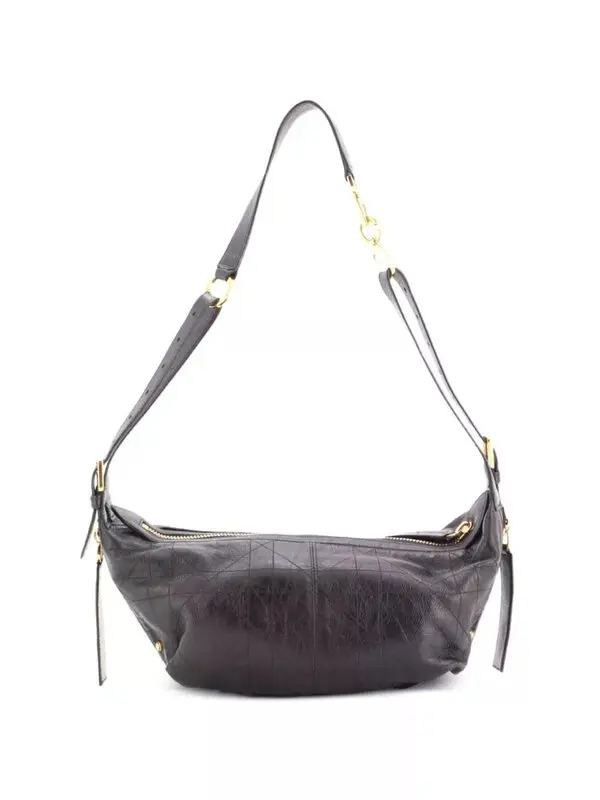 Dior D-journey Macrocannage Quilt Calfskin Small Shoulder Bag - Black