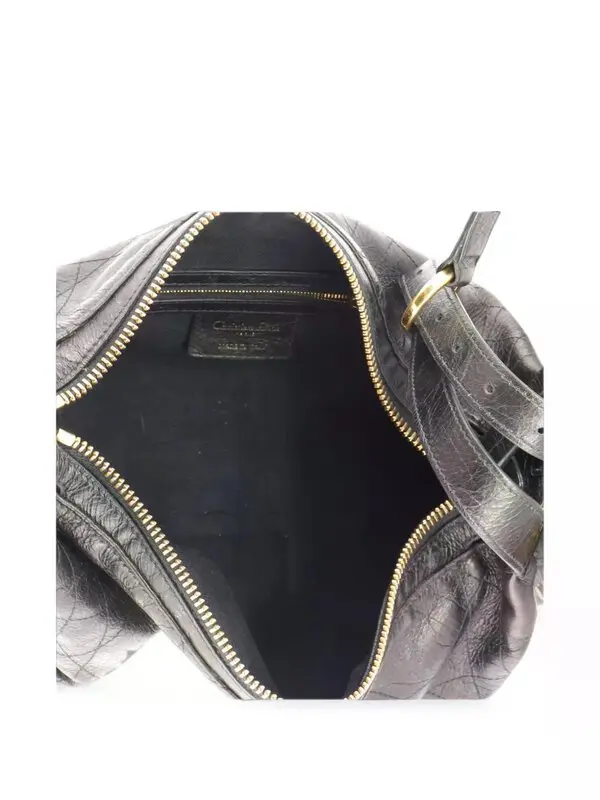 Dior D-journey Macrocannage Quilt Calfskin Small Shoulder Bag - Black