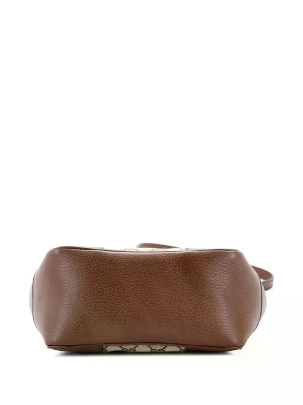 Gucci Bree Convertible Tote Gg Canvas With Leather Small Crossbody Bag - Brown