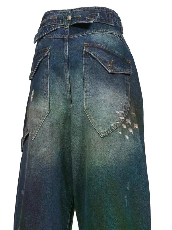 JADED LONDON Colossus Painted Denim Shorts