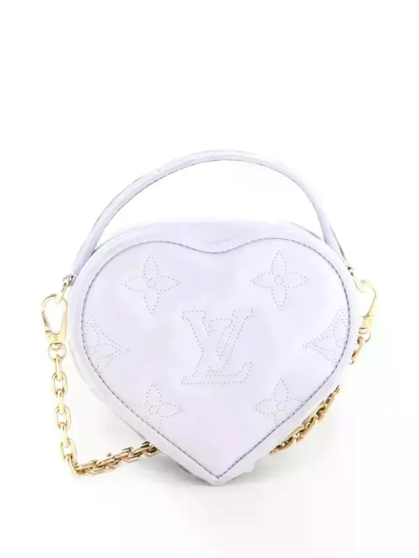 LOUIS VUITTON Pop My Heart Pouch Bag Bubblegram Leather Cross Body - Purple