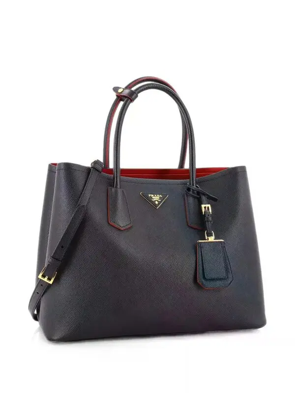 Prada Cuir Double Saffiano Leather Medium Tote Bag