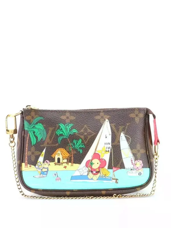 LOUIS VUITTON Monogram Mini Clutch Bag - Brown