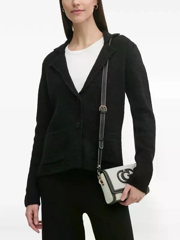 Sisley Notched-lapel Button-up Cardigan