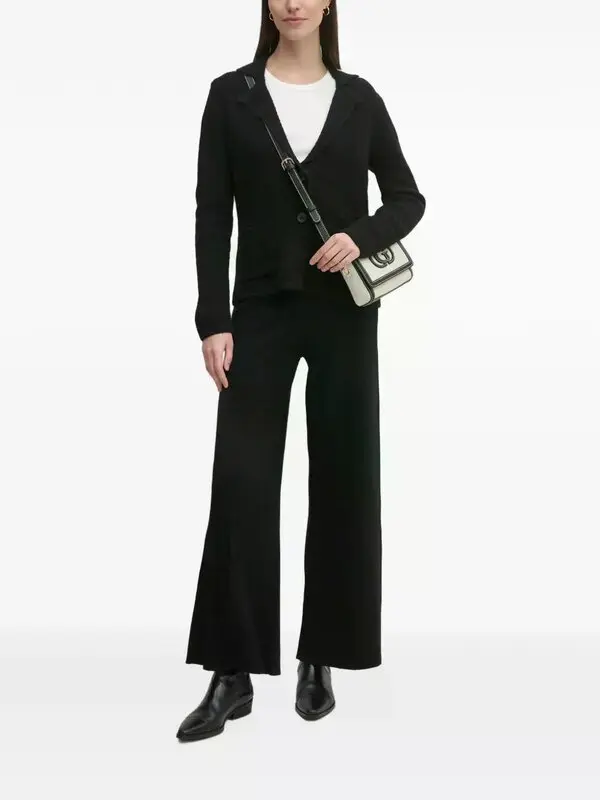 Sisley Notched-lapel Button-up Cardigan