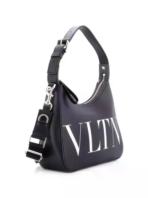 Valentino Garavani Vltn Printed Leather Small Hobo Bag