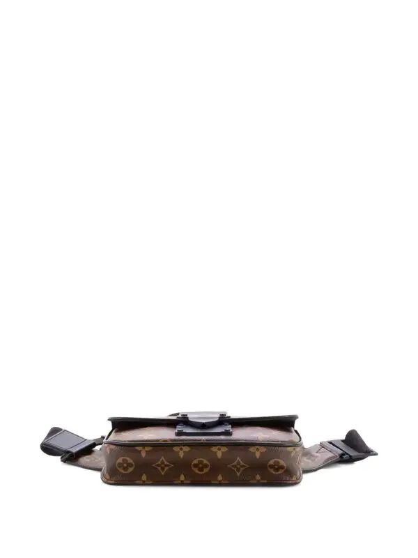 LOUIS VUITTON Macassar Monogram Canvas S Lock Sling Belt Bag