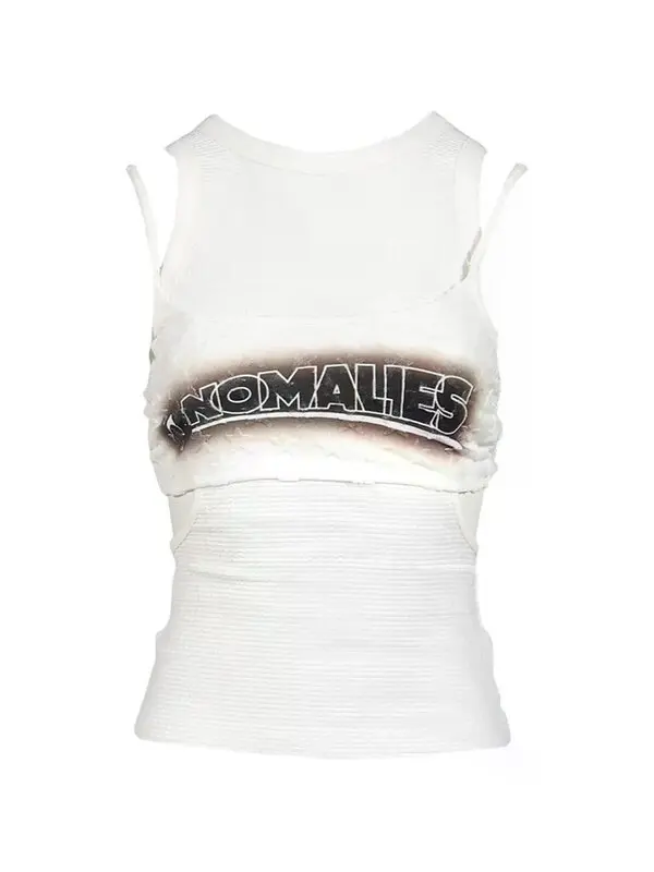 ANOMALIES DEPARTMENT Starry Sky Print Layered Top - White