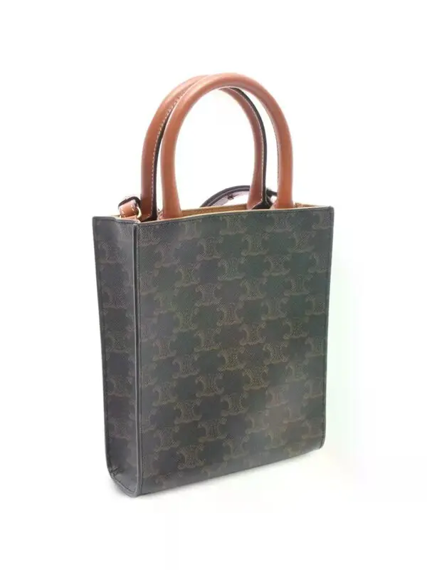 Celine Triomphe Canvas Logo Print Tote Bag