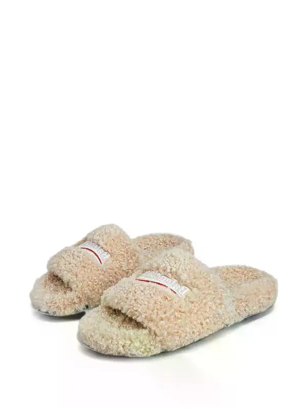 Balenciaga Faux-shearling Political Slides