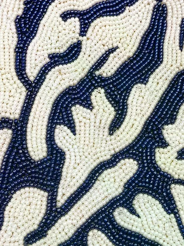 CU I SEEYOU Coral Bead-embellished Placemat - White