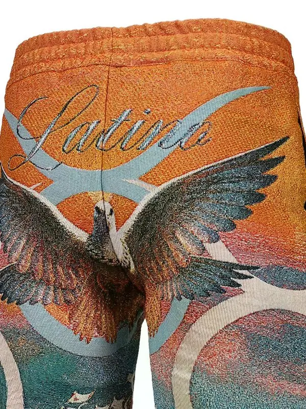 GARCIAS Latin Culture Jacquard-knit Drawstring Shorts