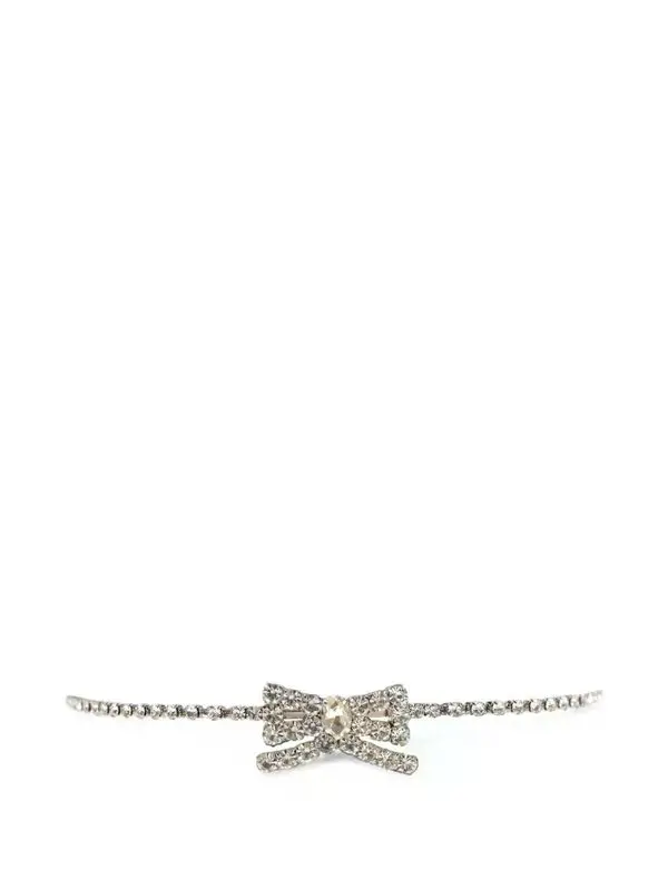 YELLOWSWALLOW Crystal-embellished Bow Hair Band