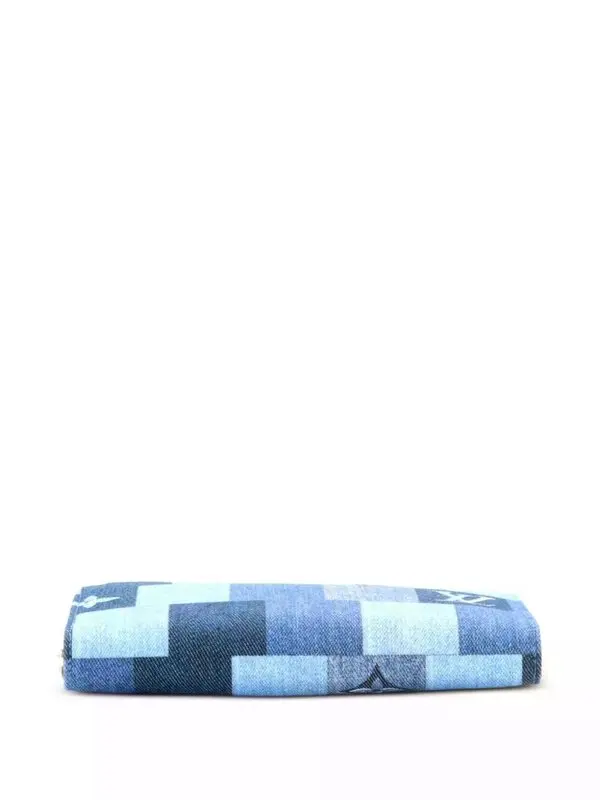 LOUIS VUITTON Zippy Wallet Damier And Monogram Patchwork Denim Small Wallets