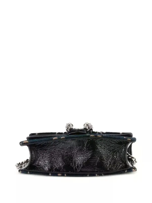 Gucci Dionysus Bag Gg Velvet Super Mini Cross Body Bag - Blue
