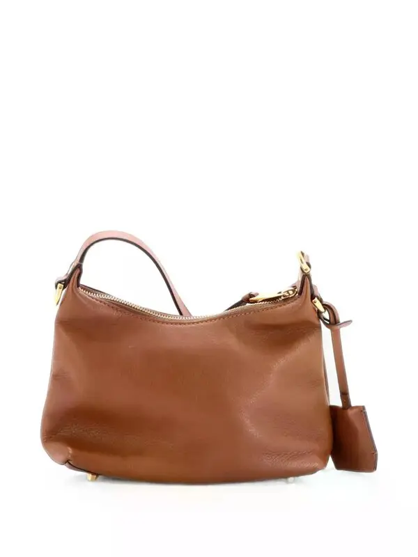 Versace Tag Leather Hobo Bag