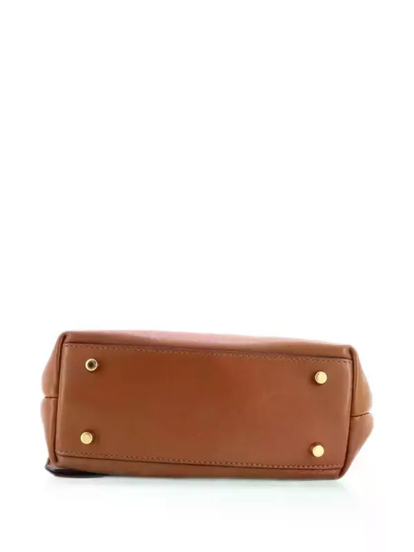 Versace Tag Leather Hobo Bag
