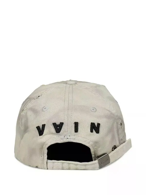 VAIN 3 Distressed Logo-embroidered Cap