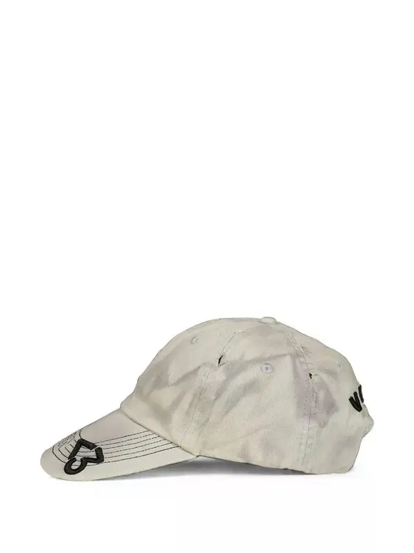 VAIN 3 Distressed Logo-embroidered Cap