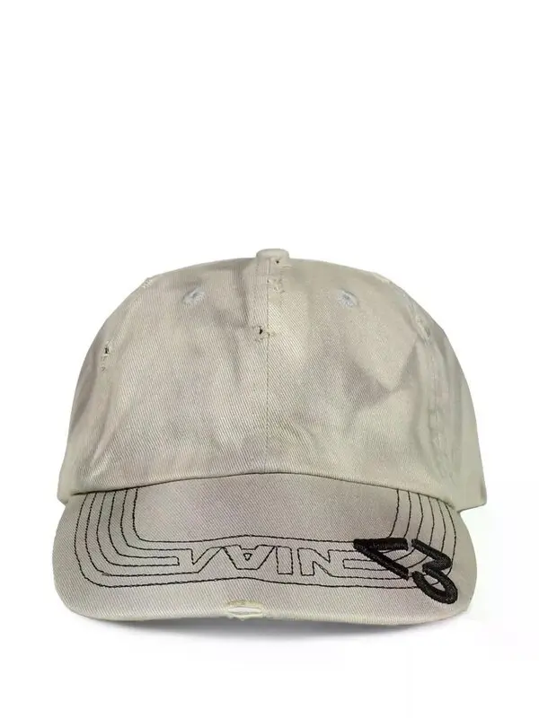 VAIN 3 Distressed Logo-embroidered Cap - White