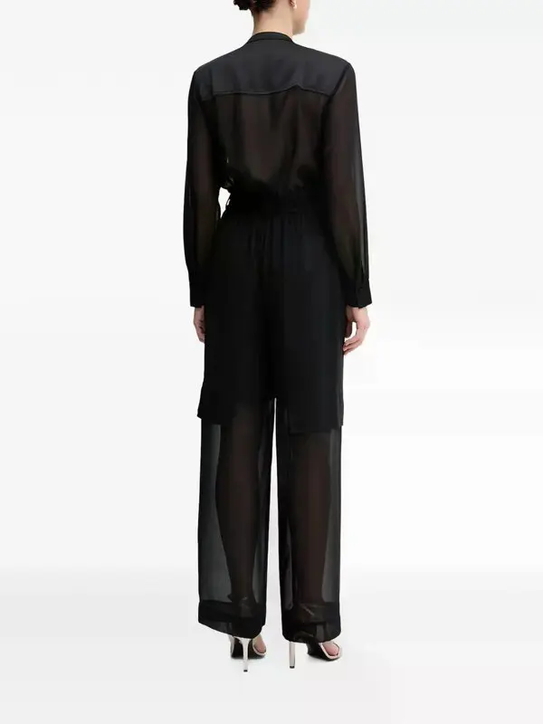Sisley Sheer-panel Cargo Jumpsuit