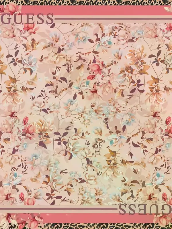Guess Bianca Floral-print Scarf - Neutrals