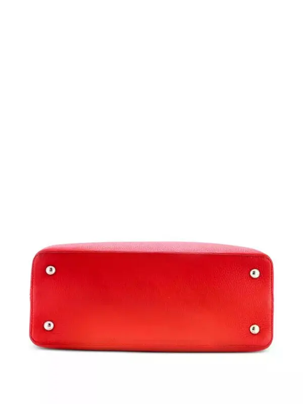 LOUIS VUITTON Capucines Leather Mm Satchel - Red