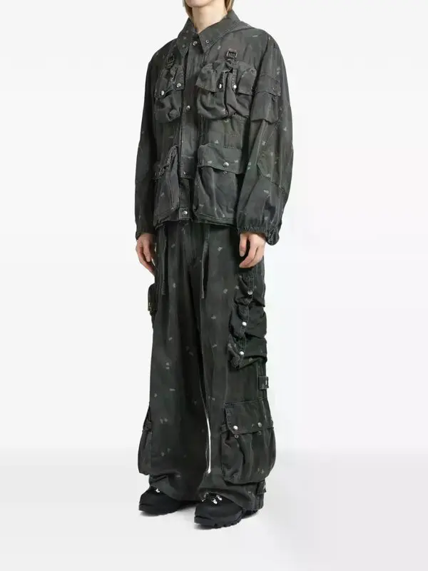 DAIRIKU Camouflage-print Hooded Utility Jacket