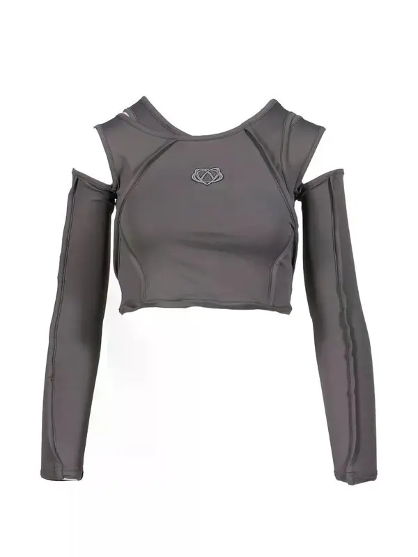 VIVAMUS Layered Cold-shoulder Top