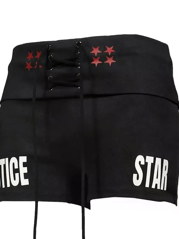 ANOMALIES DEPARTMENT Lace-up Logo-print Shorts