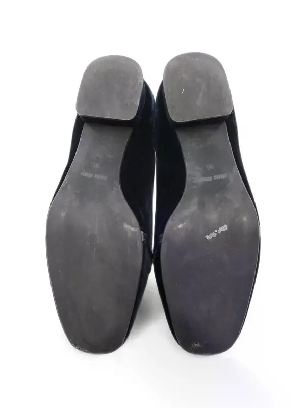Miu Miu 2010s Bijou Crystal-embellished Ballet Flats - Blue