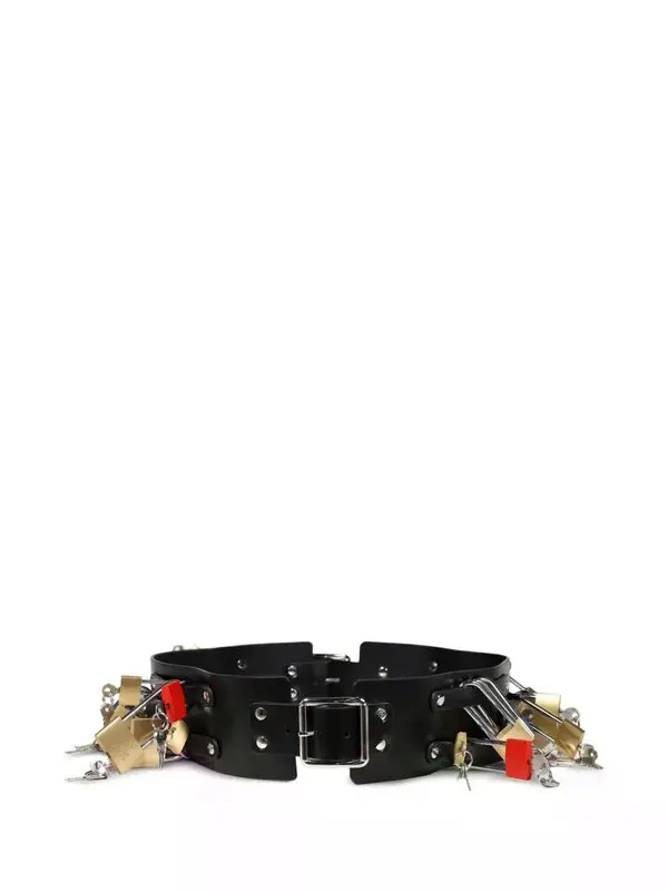 MARKING DISTANCE Pont Des Arts Padlock Leather Belt